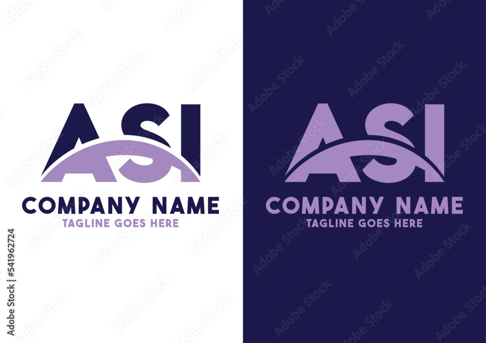 Letter ASI logo design vector template, ASI logo Stock Vector | Adobe Stock