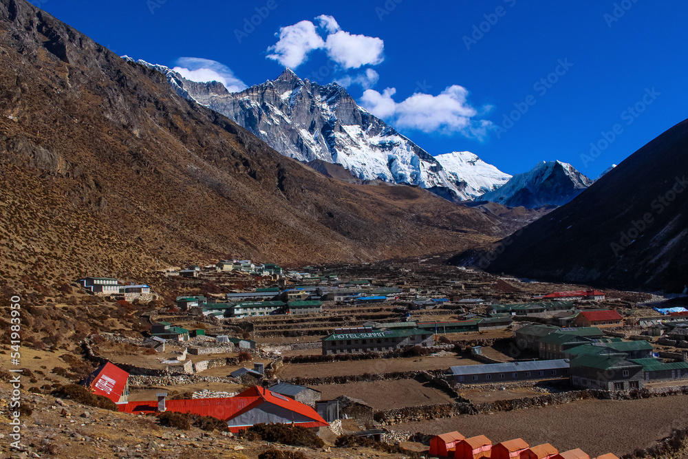 Himalayan Mountains around Dingboche Valley during Everest Base Camp ...