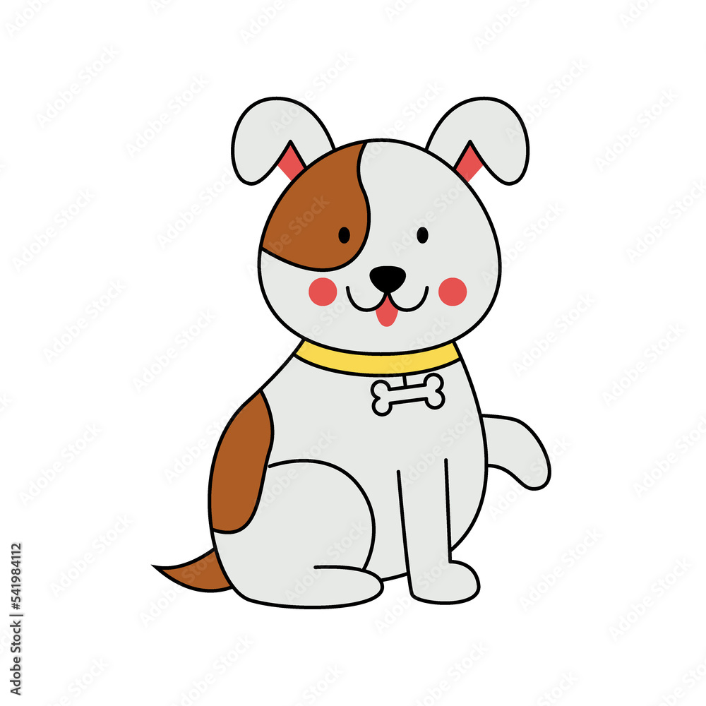 Cute cartoon dog giving a paw png file with transparent background ...