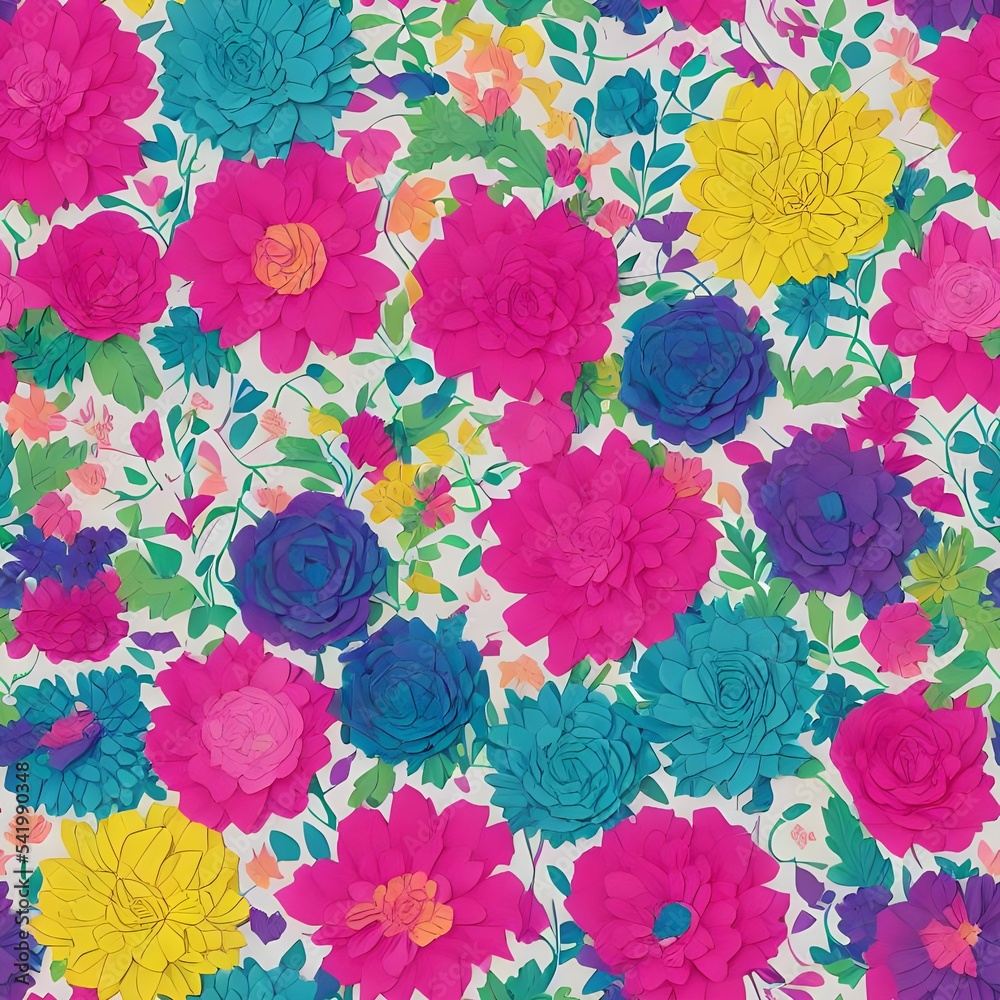 The paper flowers design is a colorful and creative way to add ...