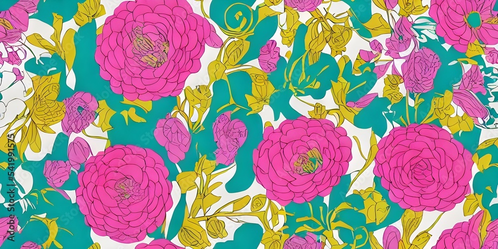 I am looking at a design of paper flowers. The different colors and ...