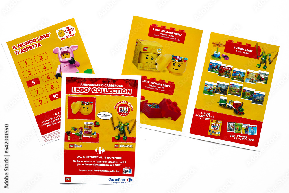 Italy - October 29, 2022: LEGO COLLECTION for Carrefour Anniversary ...