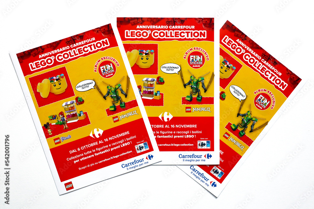 Italy - October 29, 2022: LEGO COLLECTION for Carrefour Anniversary ...