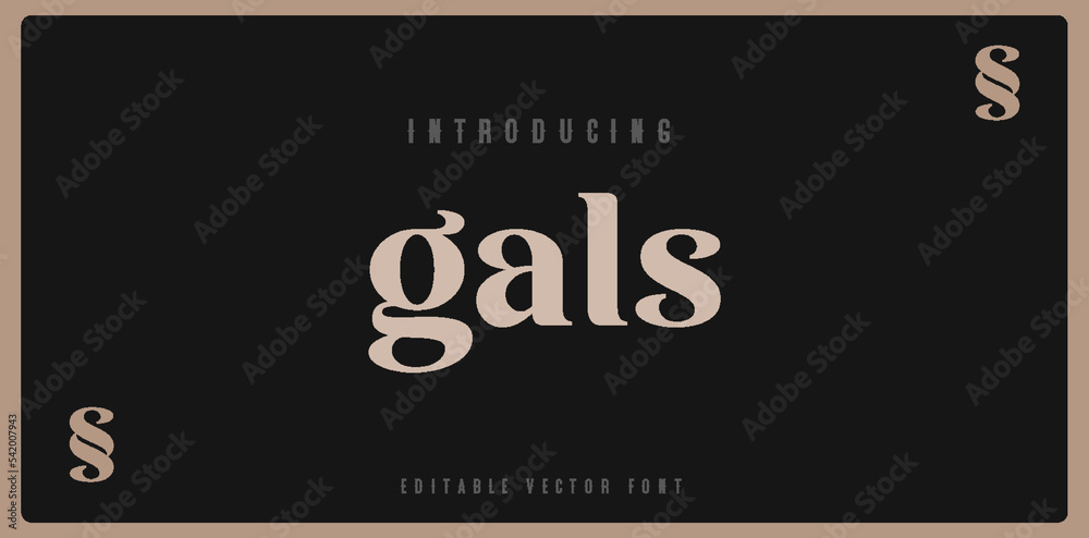 Glad text elegant alphabet letters font template. Classic Modern Serif ...