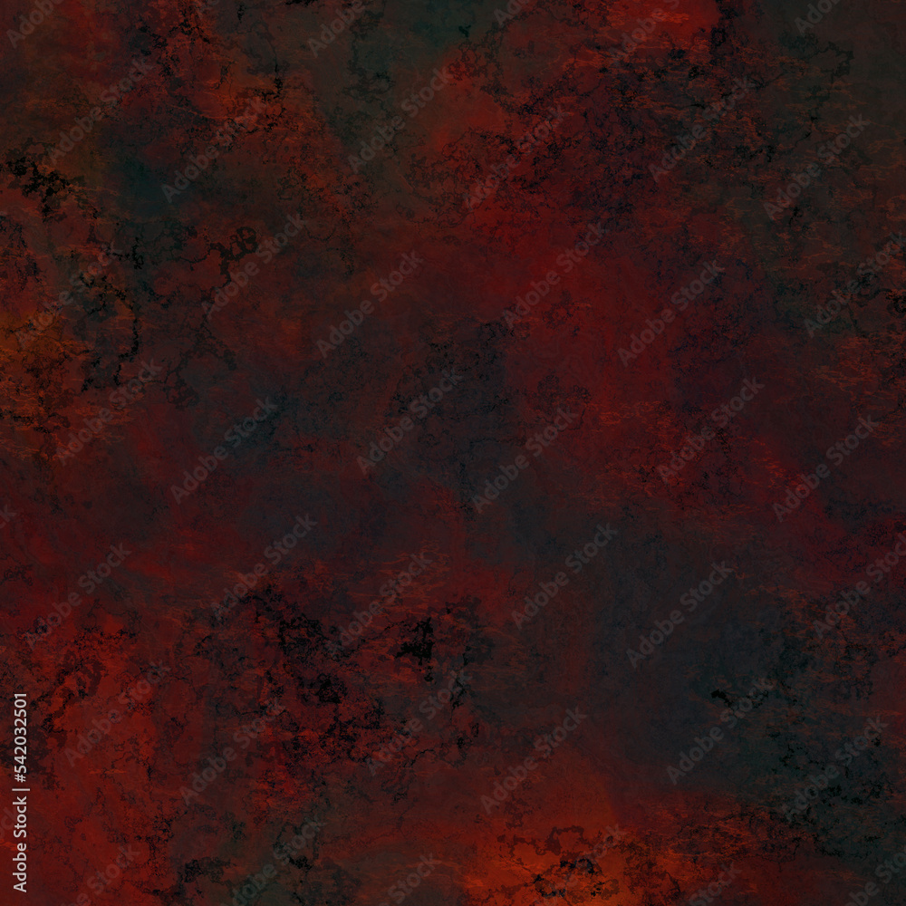 Mist of horror dark red abstract watercolor hell pattern with black ...