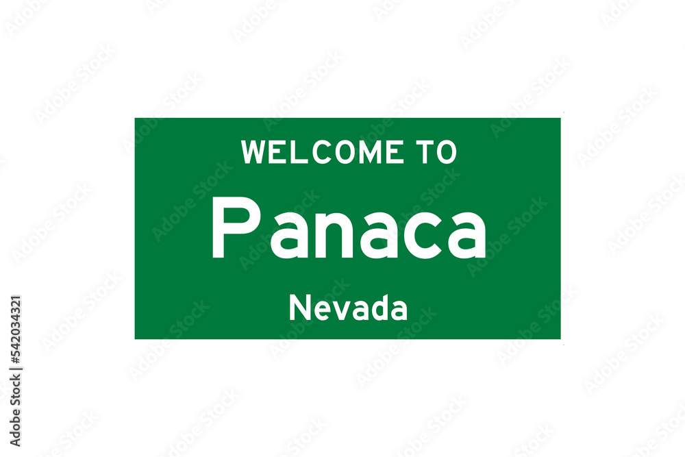 Panaca, Nevada, USA. City limit sign on transparent background. Stock ...