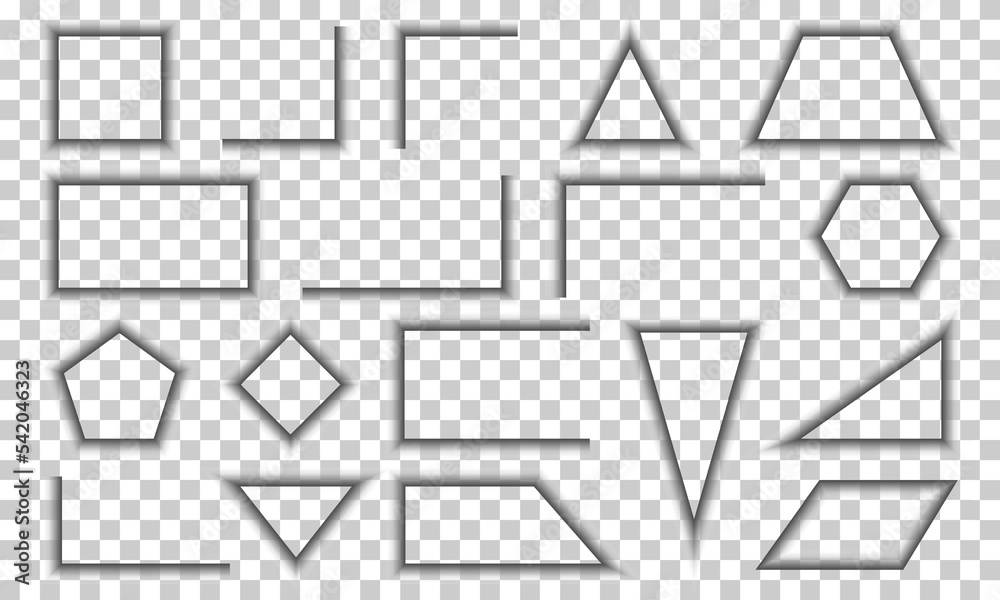 Shadow rectangle set, transparent card frame. Paper effect, banner ...