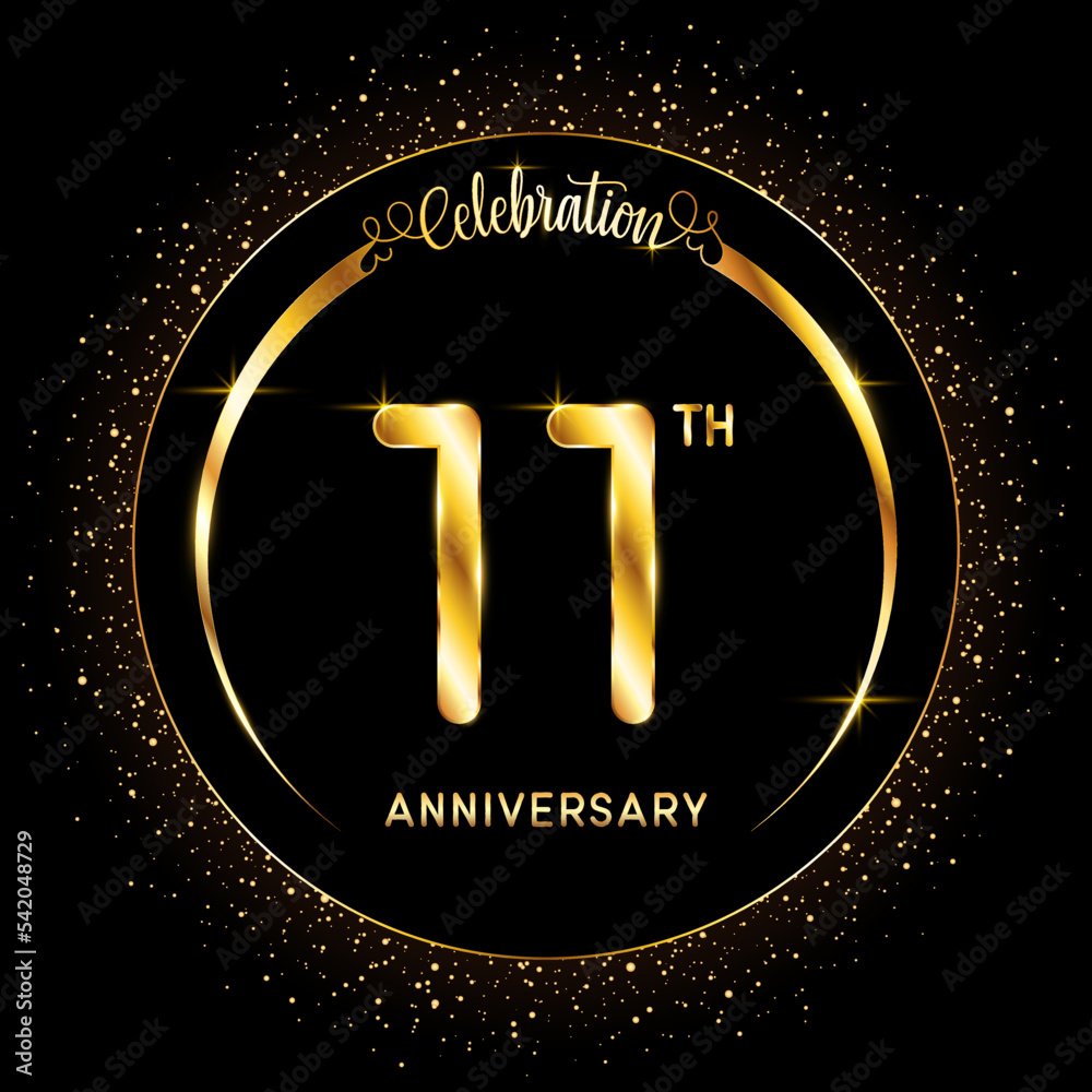 11th Anniversary. Perfect logo design to celebrate Anniversary with ...