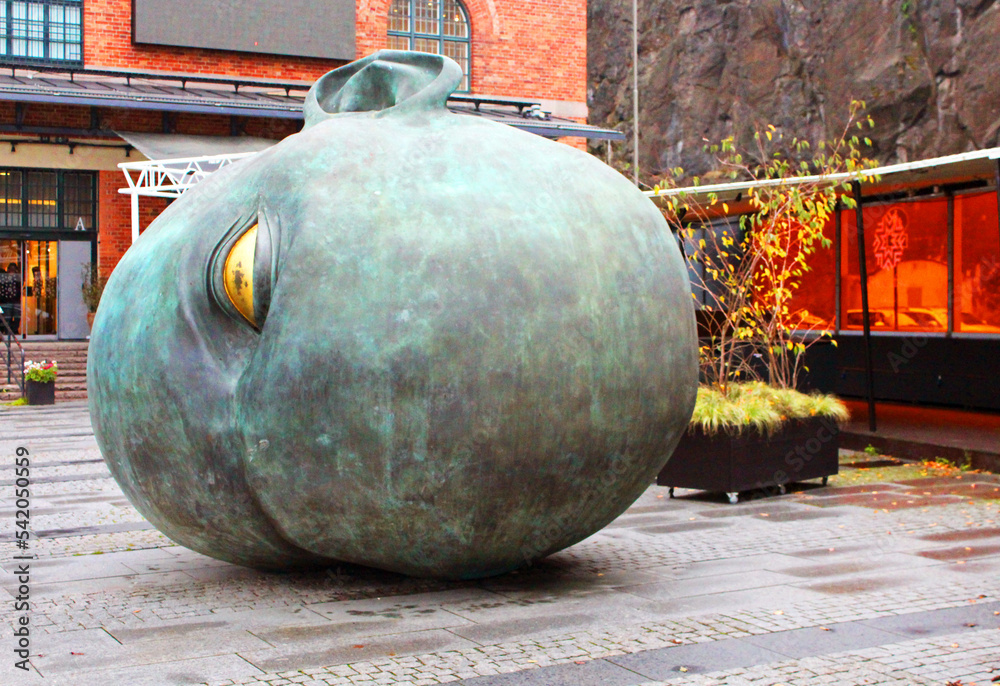 STOCKHOLM, SWEDEN - OCTOBER 17, 2013: Sculpture "Torso" by Dan Wolgers ...