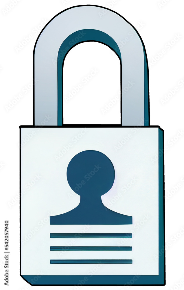 Padlock with Human Profile Logo | Technology and Security Graphic ...