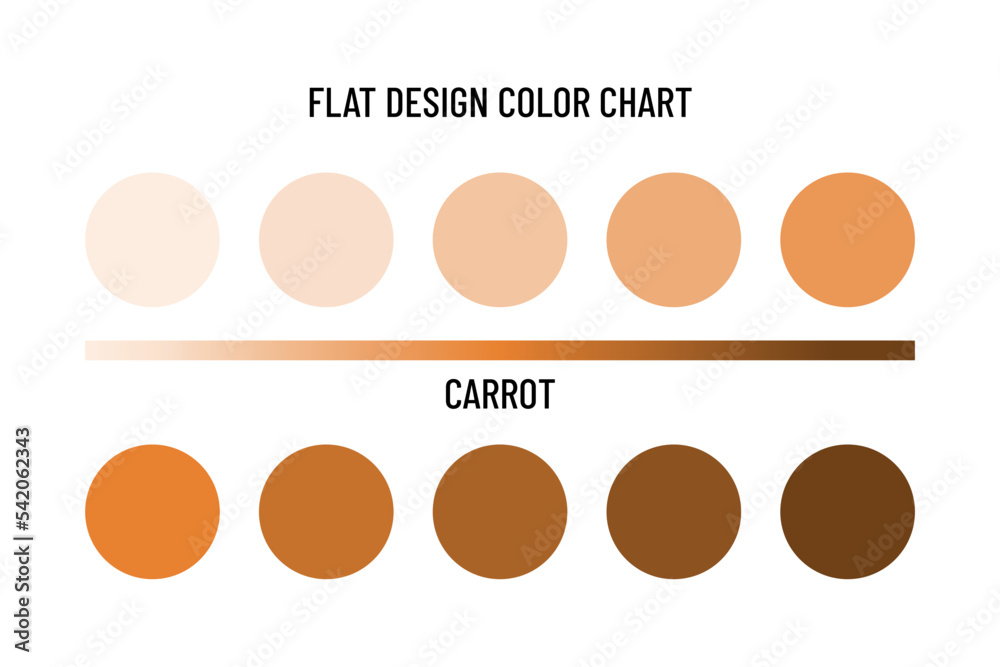 Flat design color chart. Color scheme Stock Vector | Adobe Stock