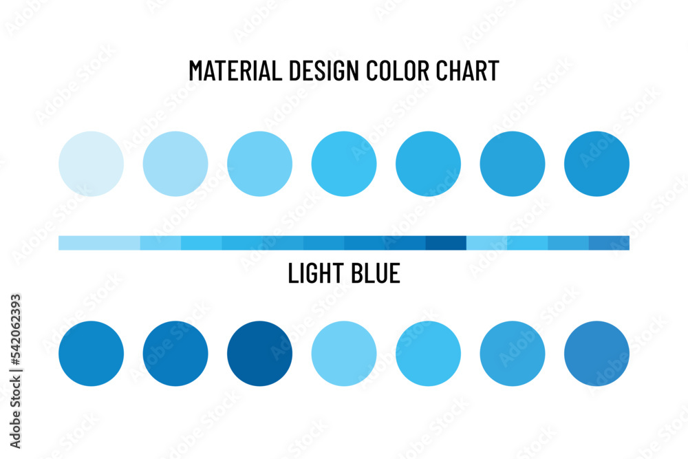 Material design color chart. Color scheme. Stock Vector | Adobe Stock