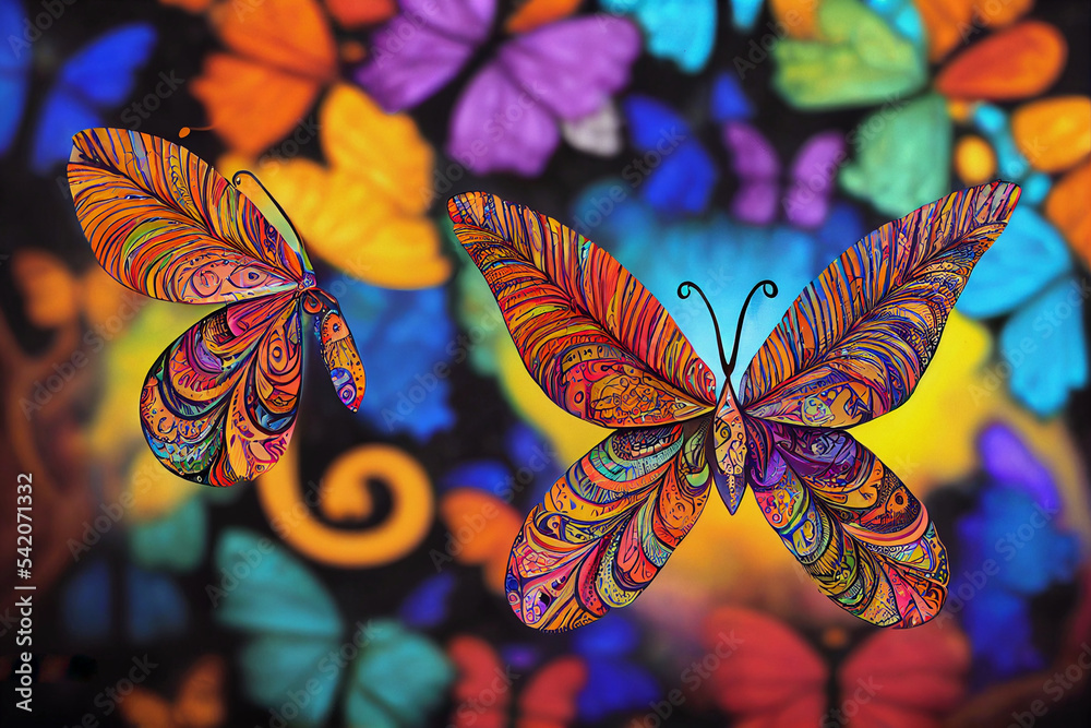 Midjourney render of abstract art wallpaper with psychedelic ...
