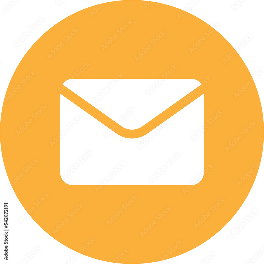 Mail envelope. Message symbol. Yellow envelope. Mail icon. Email sign ...