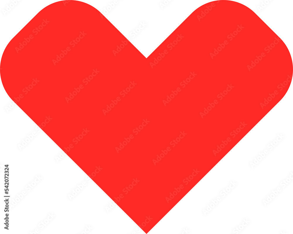 Heart shape. Red heart. Romantic symbol. Love sign. Heart shape in red ...