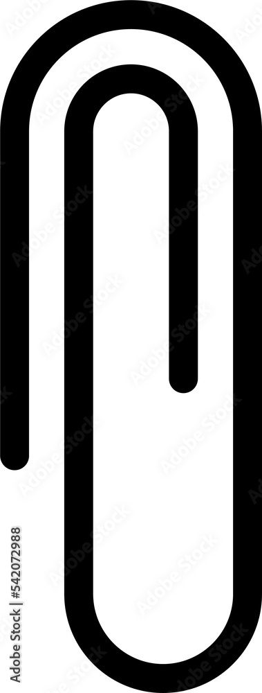 Paper clip icon. Attach symbol in png. Paper clip on transparent ...