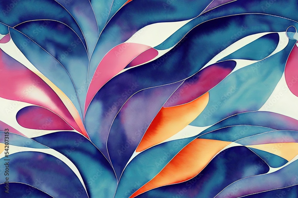 Abstract Design Drawing With Color