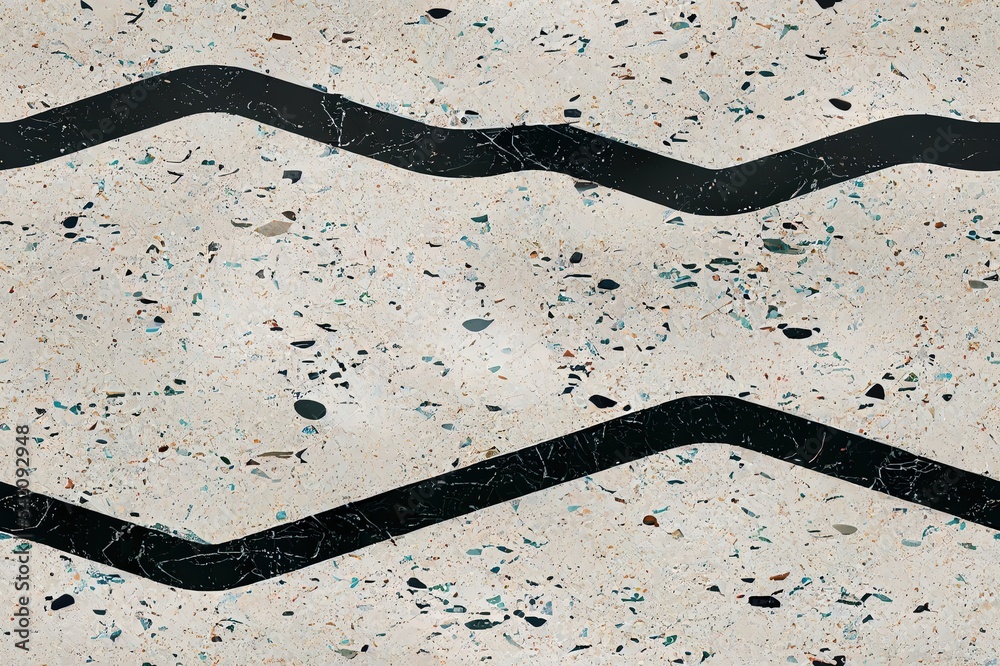 Terrazzo flooring seamless pattern. Raster texture of mosaic floor with ...