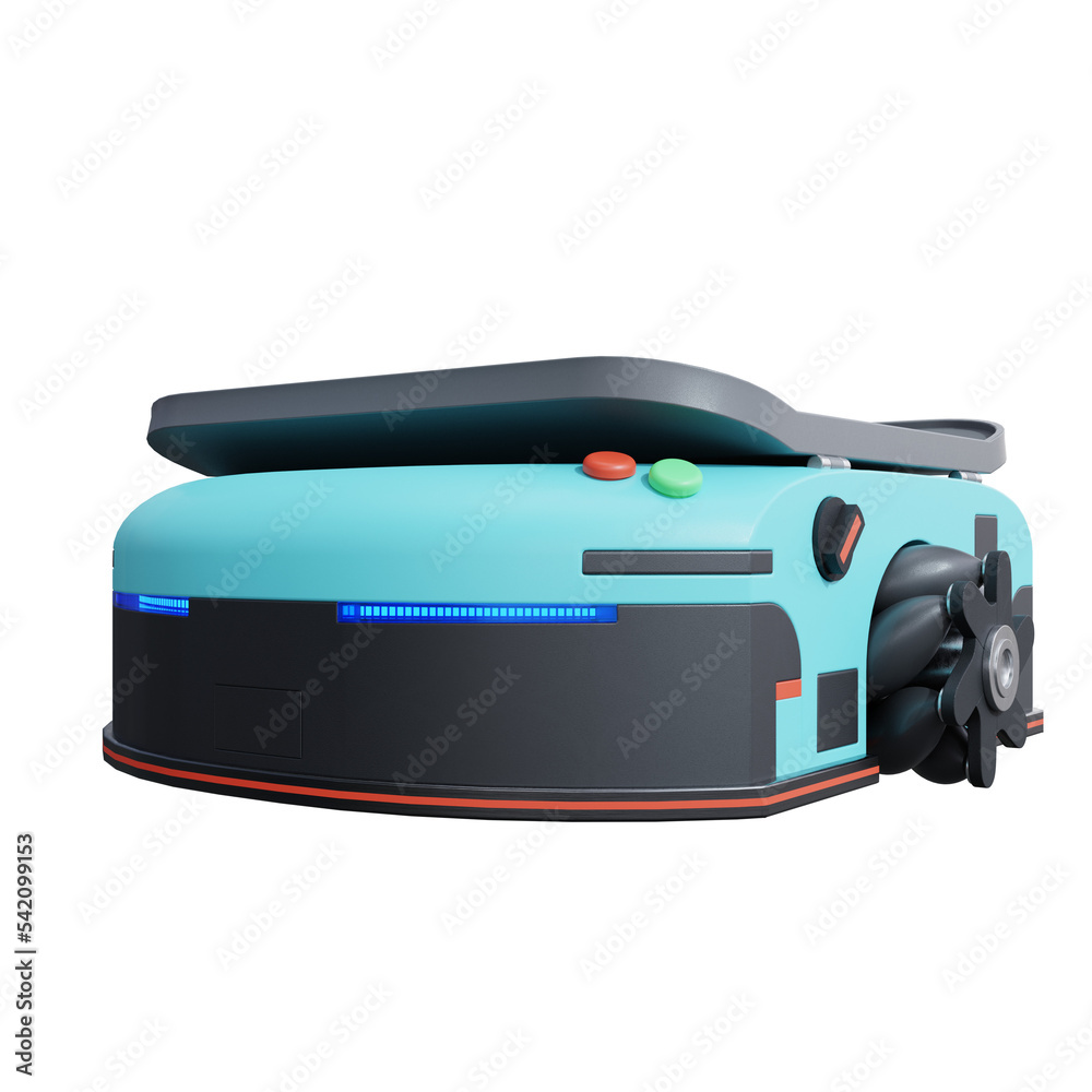 Robot automated guided vehicle AGV on transparent background. Stock ...