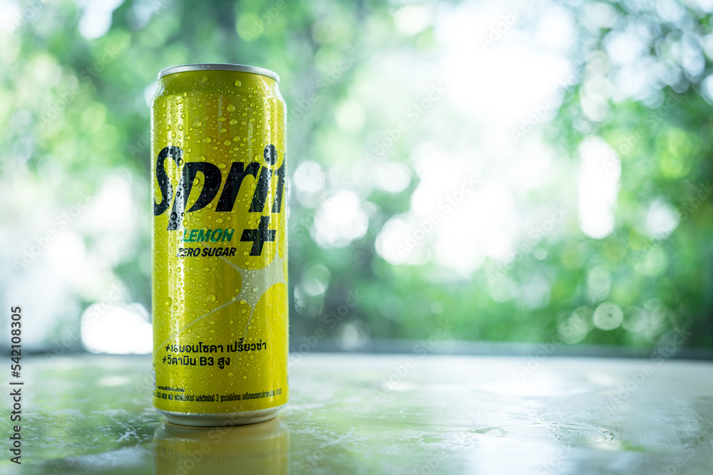 Samut Prakan, Thailand - October 30, 2022 : Can of the new Sprite Lemon ...