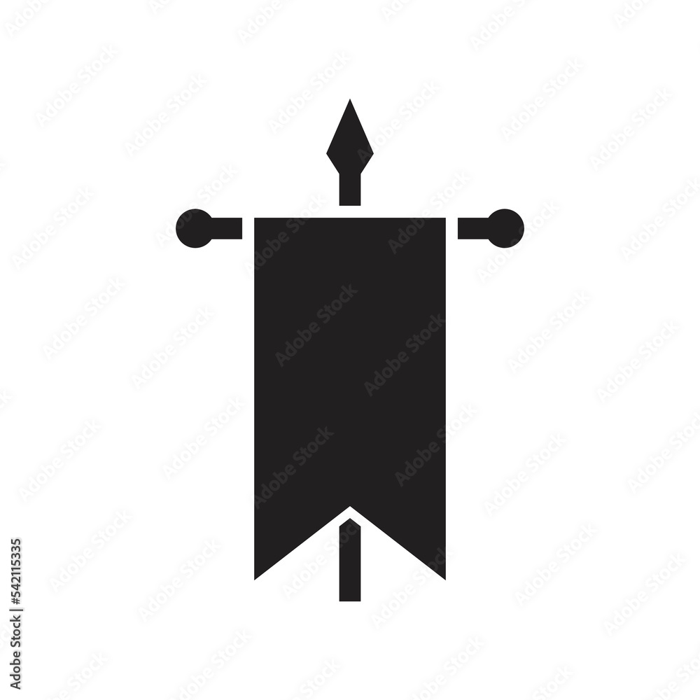eps10 black vector Battle flag abstract solid art icon isolated on ...