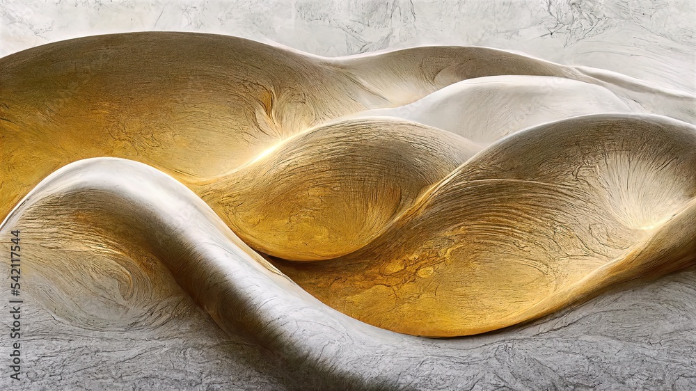 Gorgeous gold and white curved designBeautiful Bezier curves, fine ...
