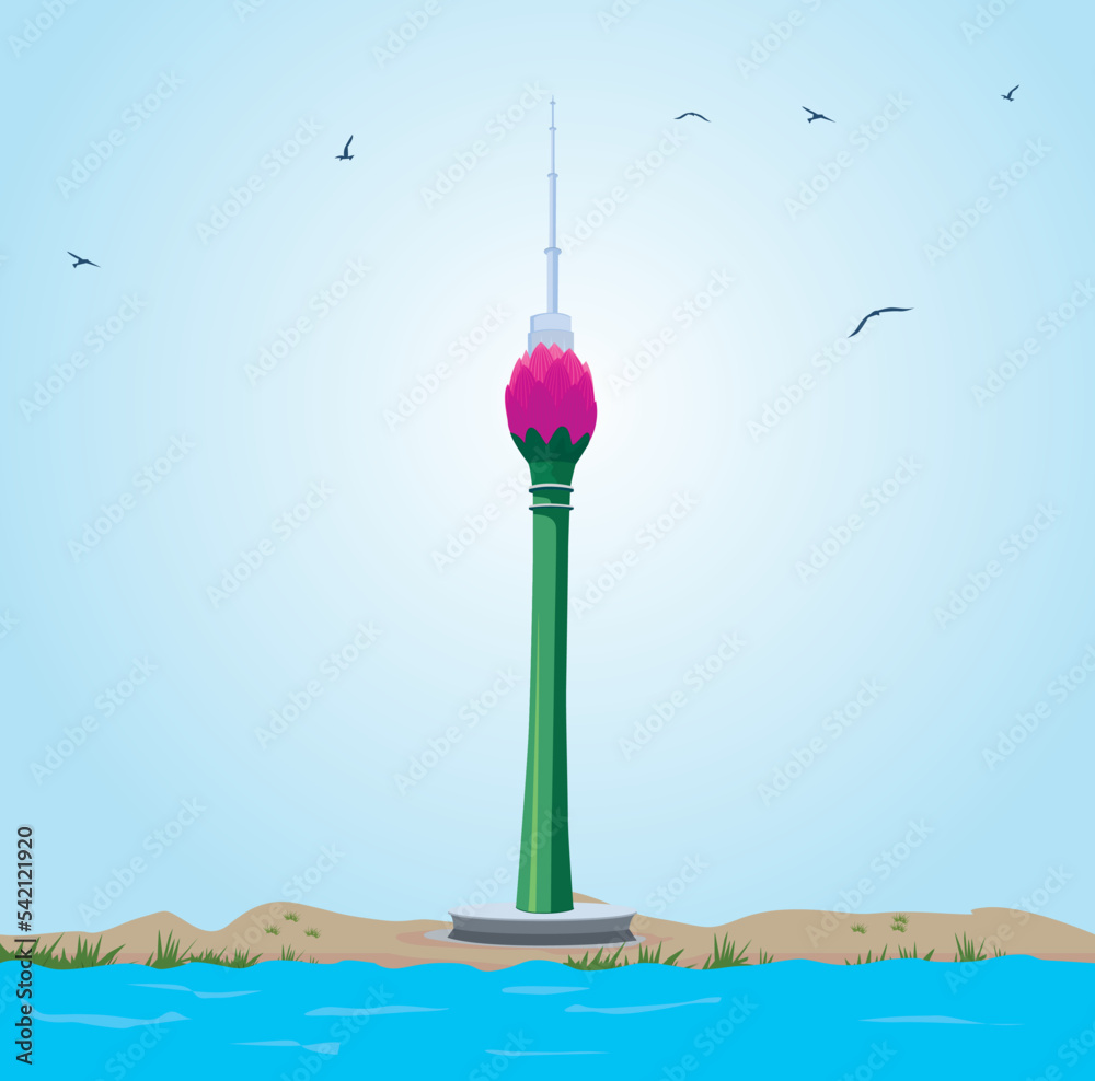 Poster Sri Lanka's iconic Lotus Tower, Nelum Kuluna – Wall Art | UkPosters