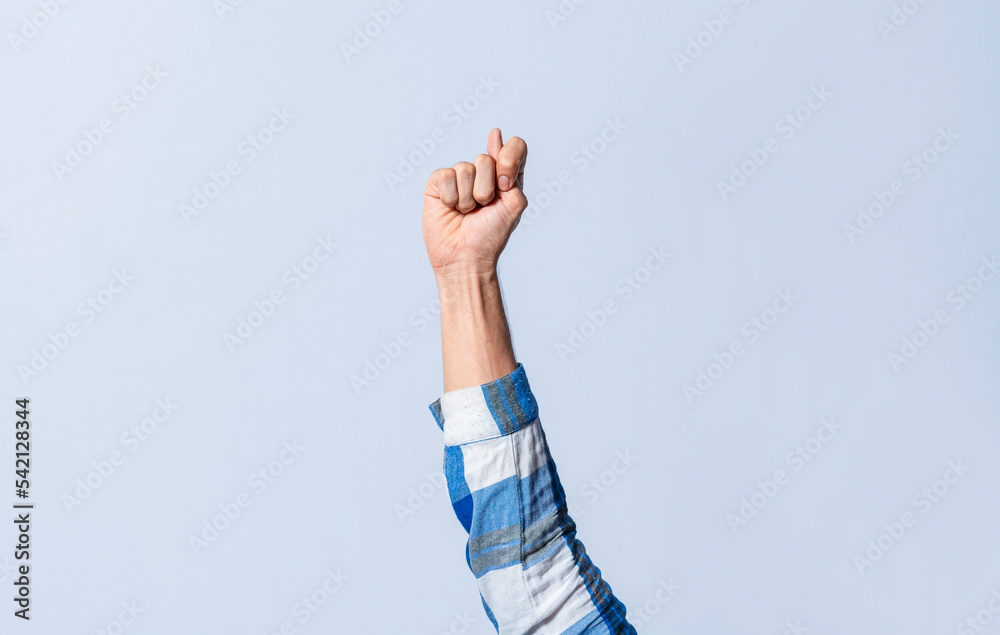 Hand gesturing the letter T in sign language on an isolated background ...