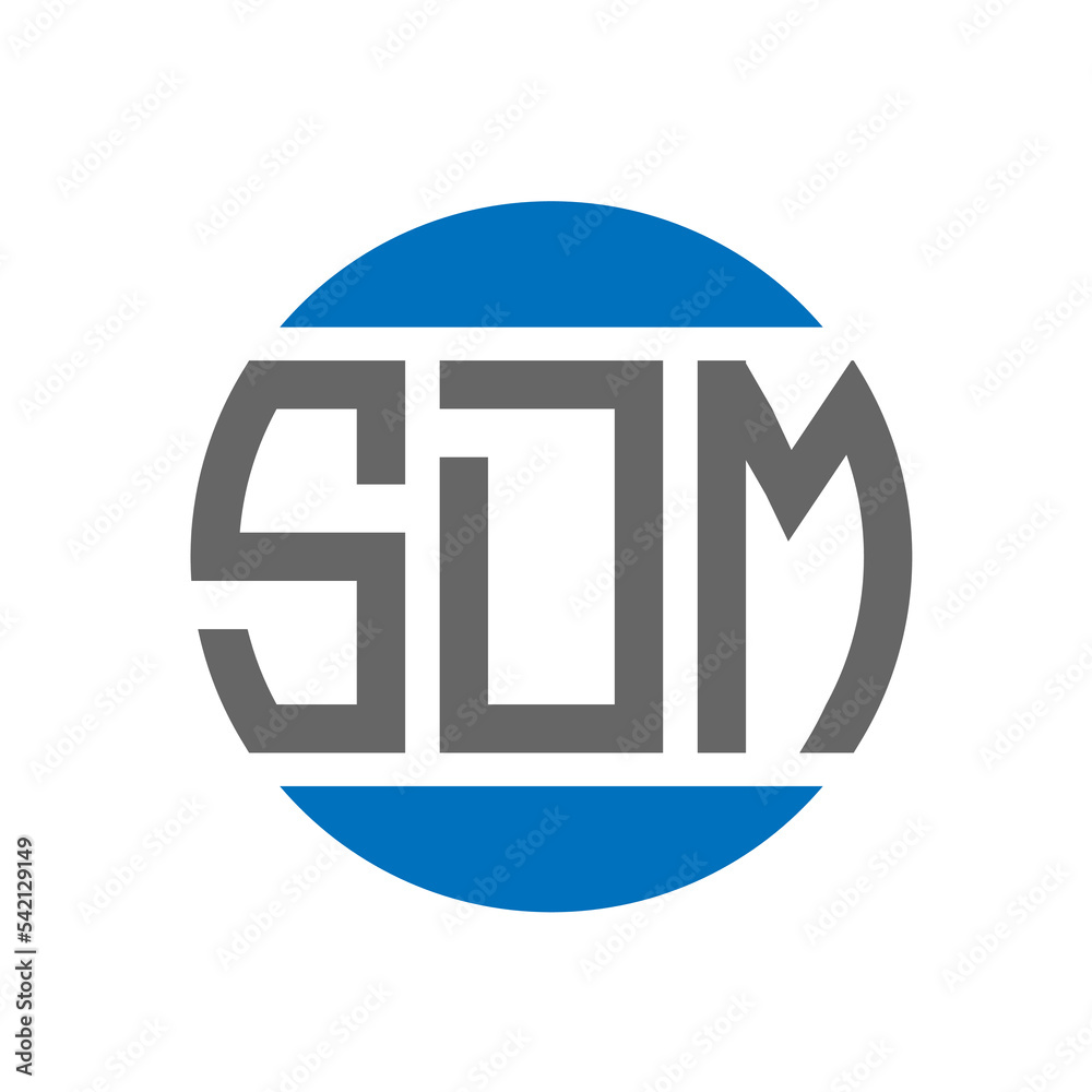 SDM letter logo design on white background. SDM creative initials ...