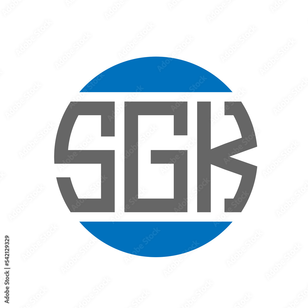 SGK letter logo design on white background. SGK creative initials ...