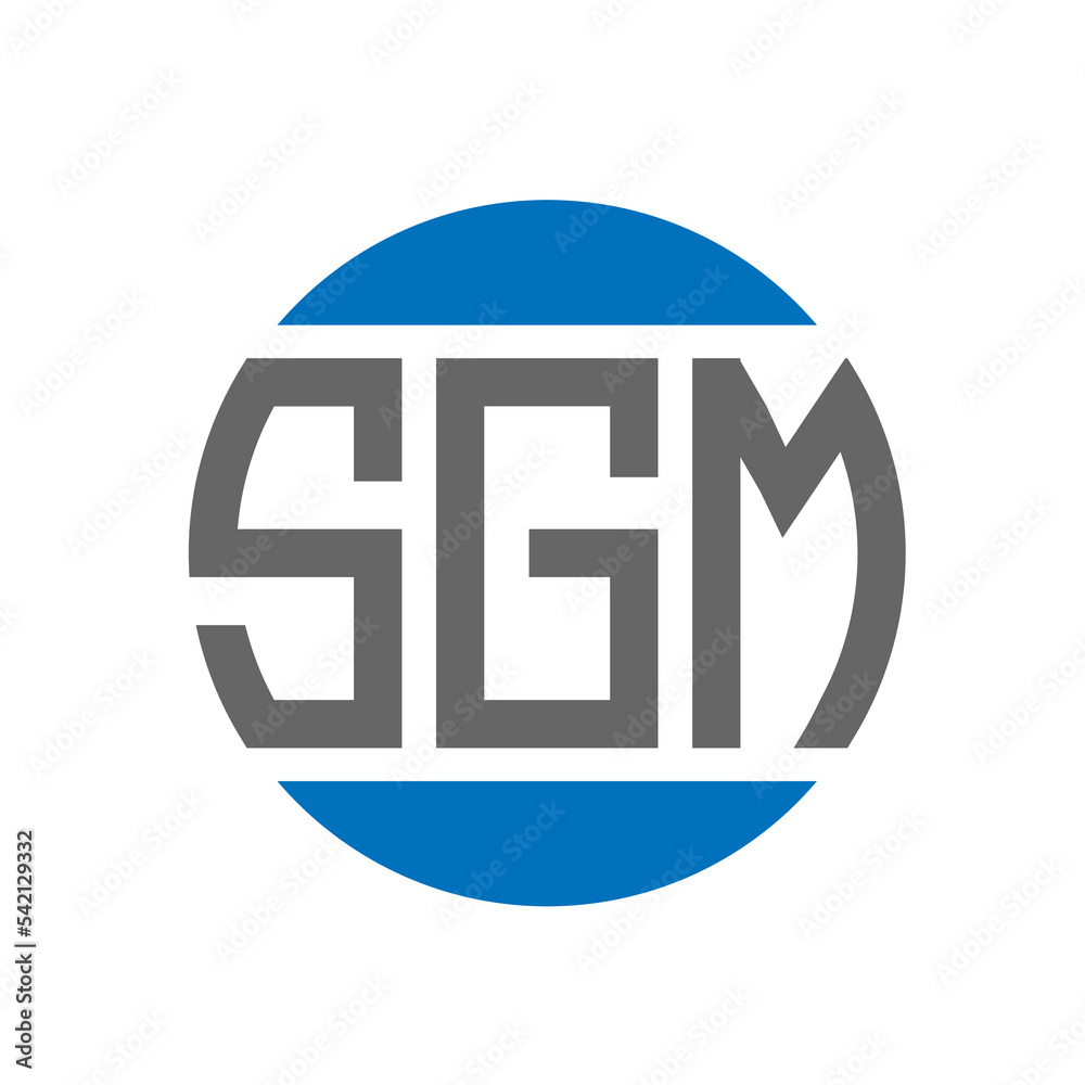 SGM letter logo design on white background. SGM creative initials ...