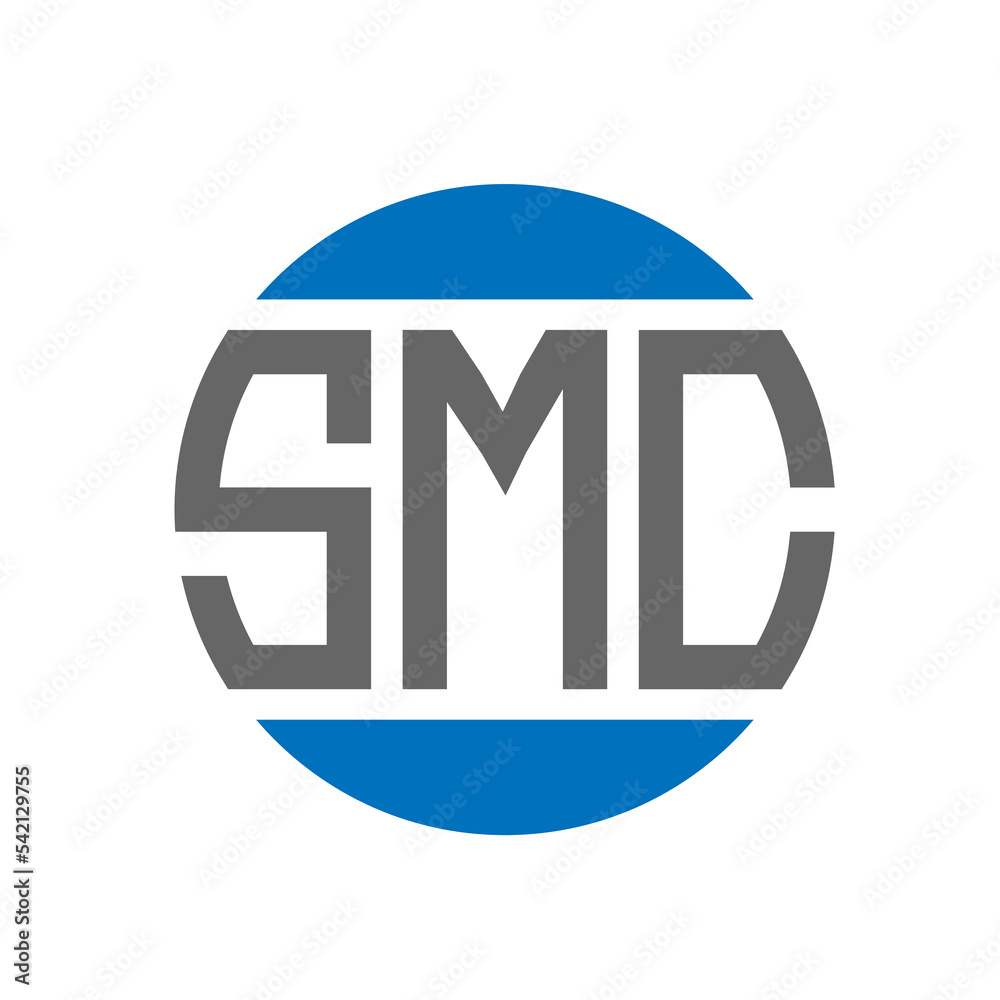 SMC letter logo design on white background. SMC creative initials ...