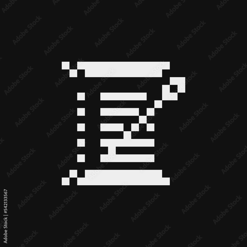 Thread spool and needle, emoji. Pixel art abstract icon. Tailor shop ...