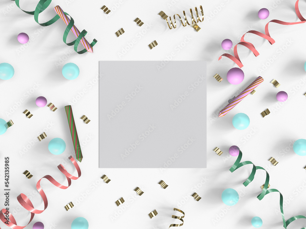 Happy birthday frame icon 3d render cutout Stock Illustration | Adobe Stock