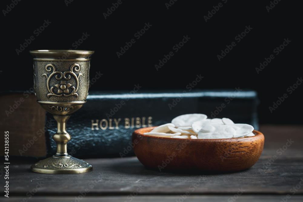 Concept of Eucharist or holy communion of Christianity. Eucharist is ...