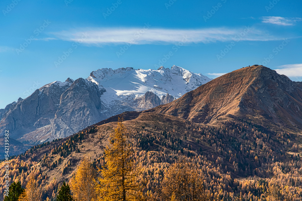 Marmolada mount is the highest peak in the Italian Dolomites with its ...
