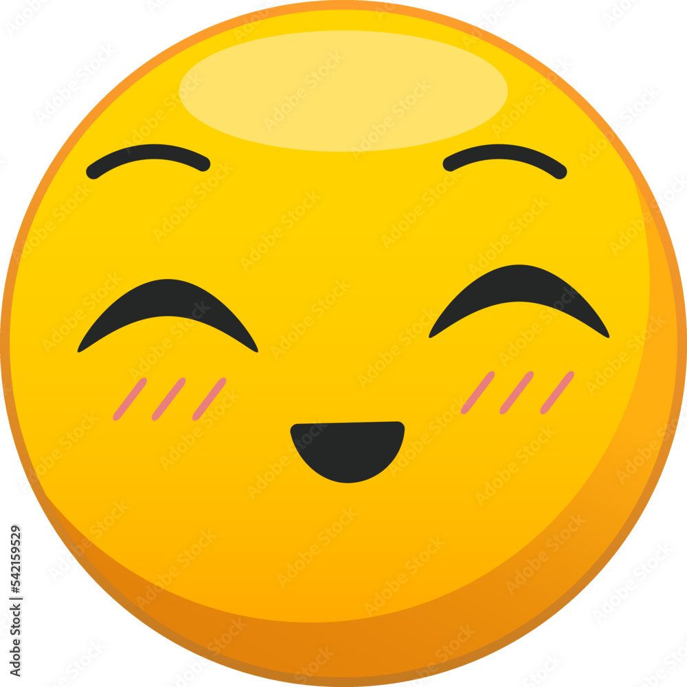 Vector illustration of smiley face. Emoji for a chat. Stock Vector ...