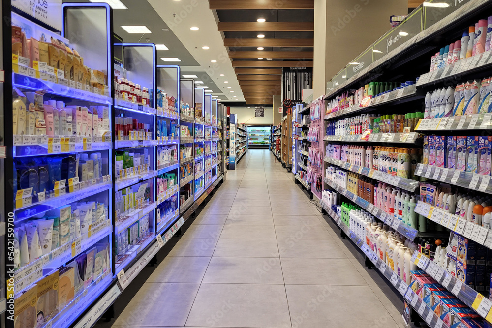 Penang, Malaysia - 21 OCT 2022: Interior view of a AEON retail stores ...
