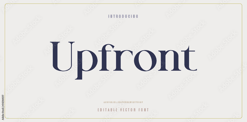 Upfront text elegant alphabet letters font template. Classic Lettering ...