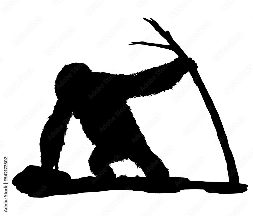 Prehistoric primates gigantopithecus. Giant orangutan. Ancestors of ...