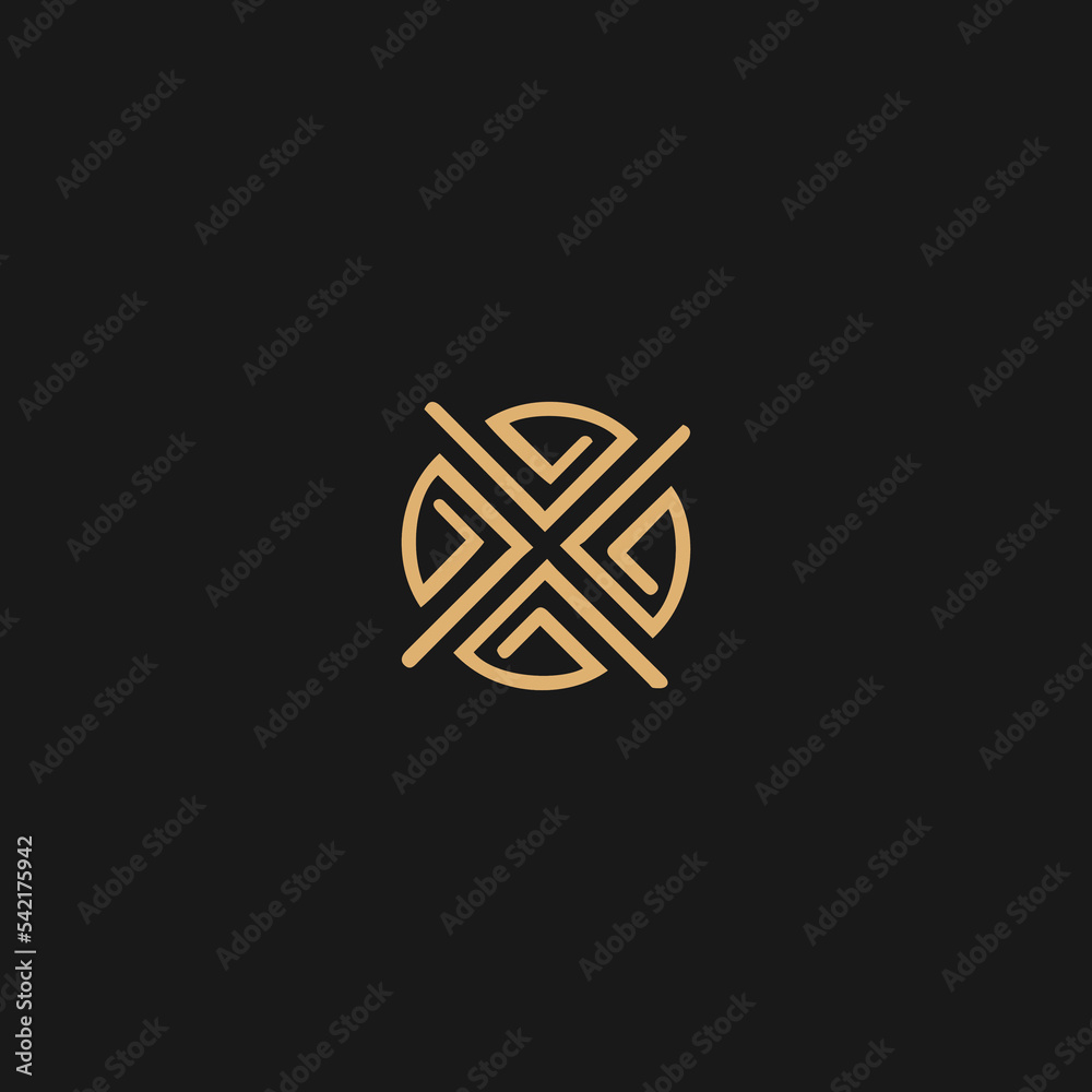Circle Letter X Logo Design for business and company identity. X Logo ...