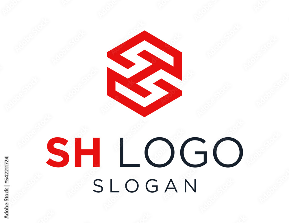 Logo design about SH letter on a white background. made using the ...
