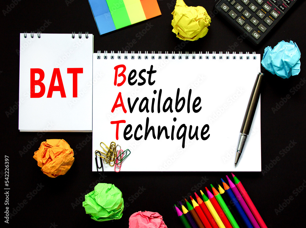 BAT best available technique symbol. Concept words BAT best available ...