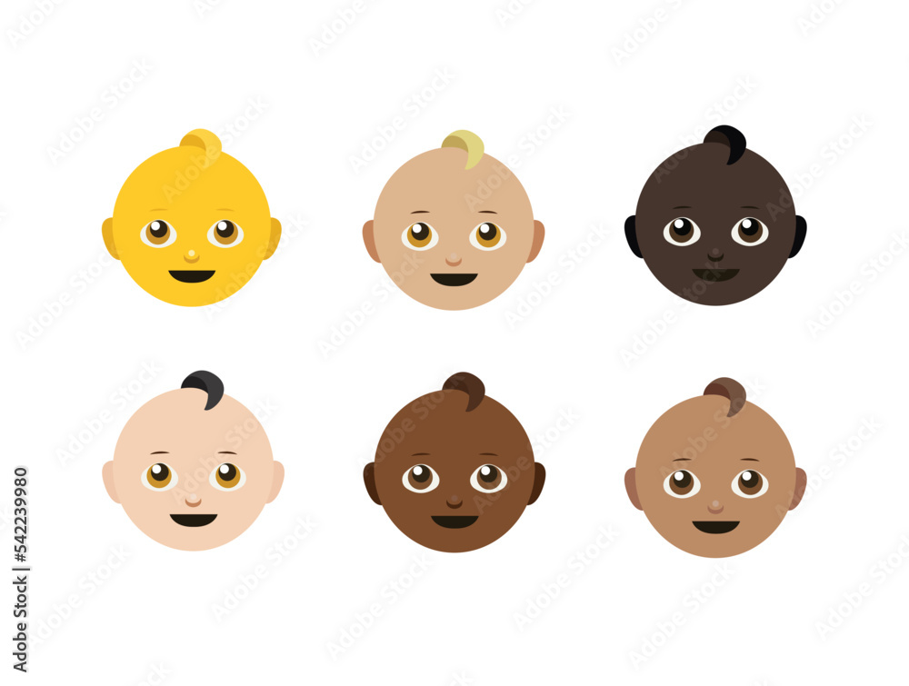 baby face emoji vector set Stock Vector | Adobe Stock