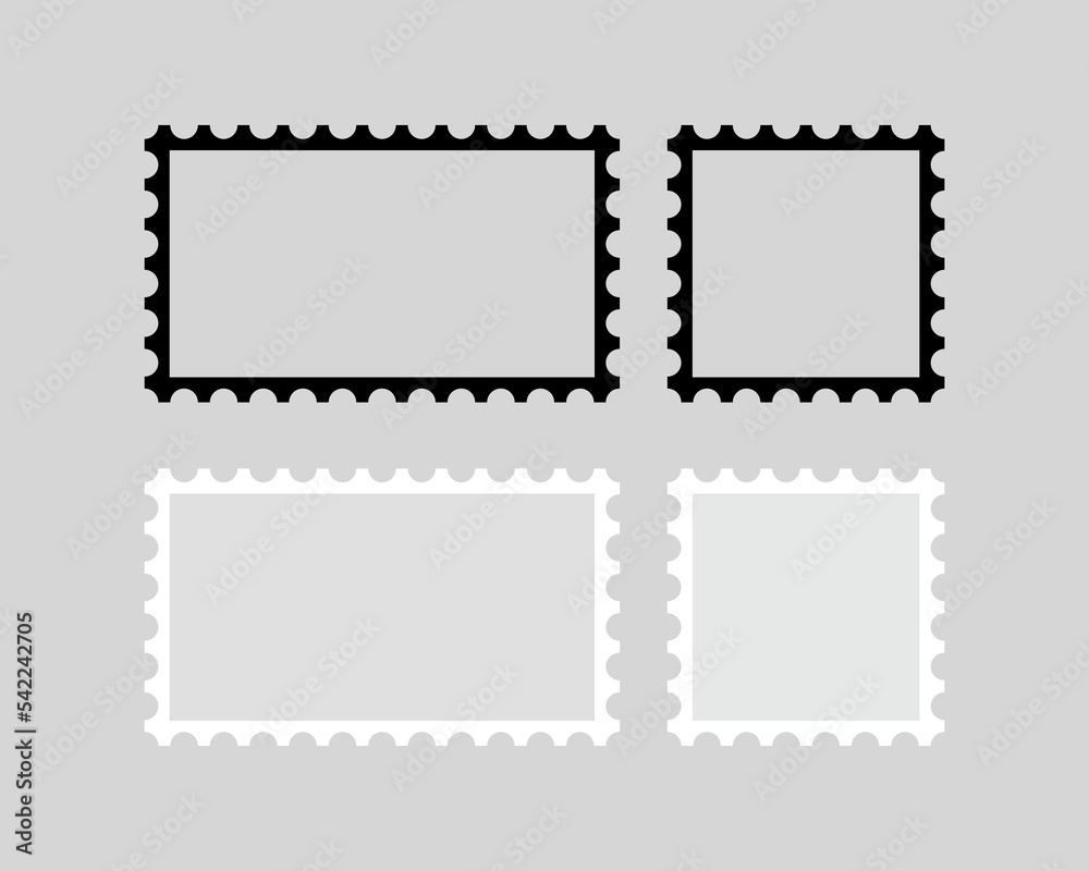 Blank postage stamp vector image Stock Vector | Adobe Stock