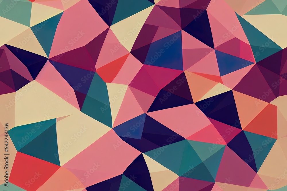 2d illustrated minimalist seamless pattern. Simple colorful geometric ...