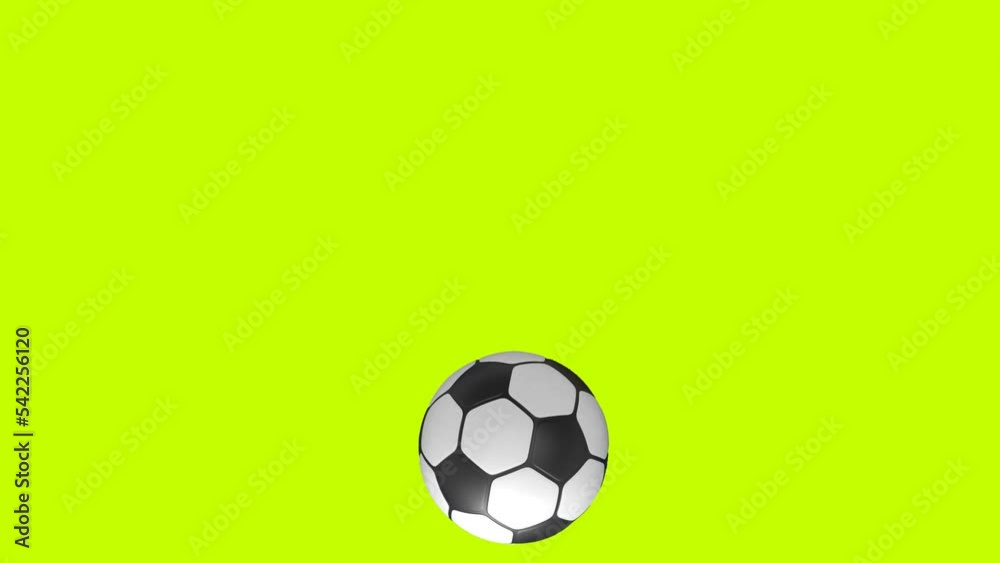 Football green screen 2d animation 4k.FootBall Rotating and Moving on ...