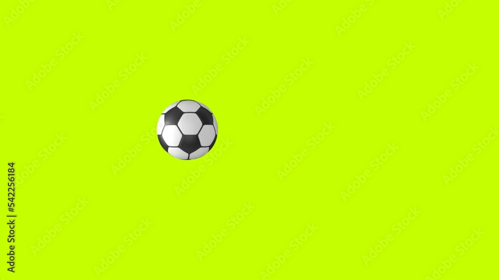 Football green screen 2d animation 4k.FootBall Rotating and Moving on ...