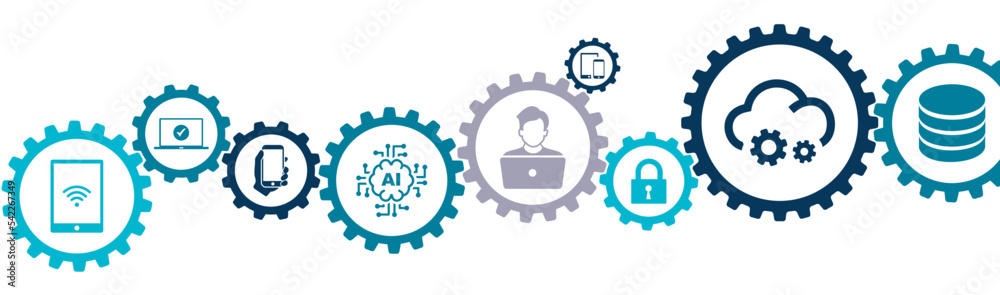 Cloud Computing Information Technology Concept Data Processing And