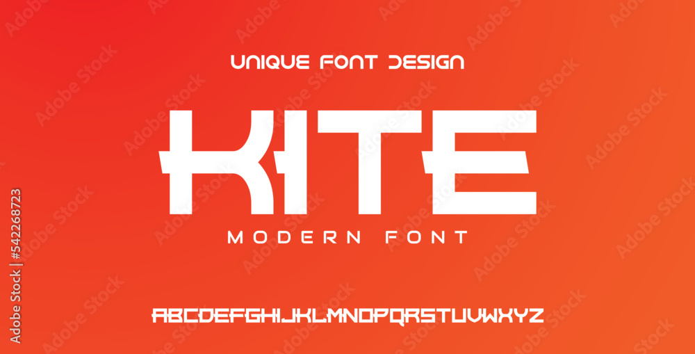 Innovative font typeface designed for technology. Typeface urban style ...